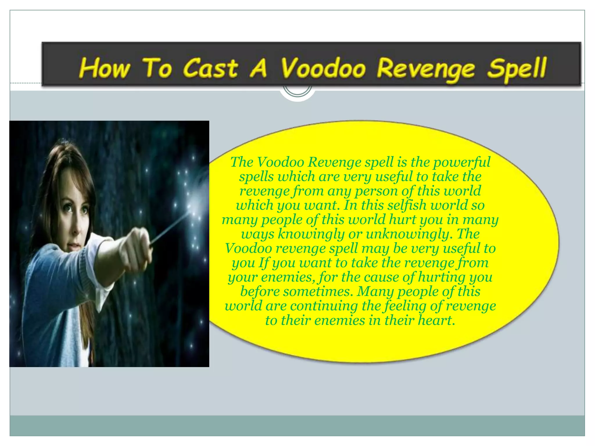 How To Cast A Voodoo Revenge Spell | PPT