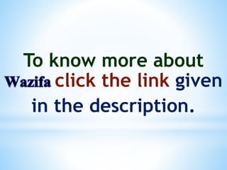 Wazifa to call jinn | PPTX