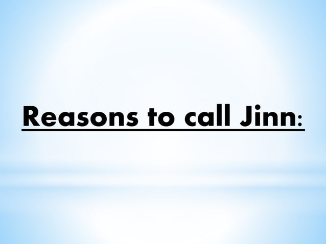 Wazifa to call jinn | PPTX