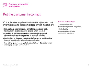 Solve the Customer Data Puzzle | PPT