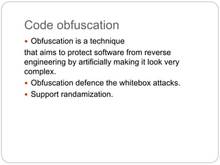 White box crytography in an insecure enviroment | PPT