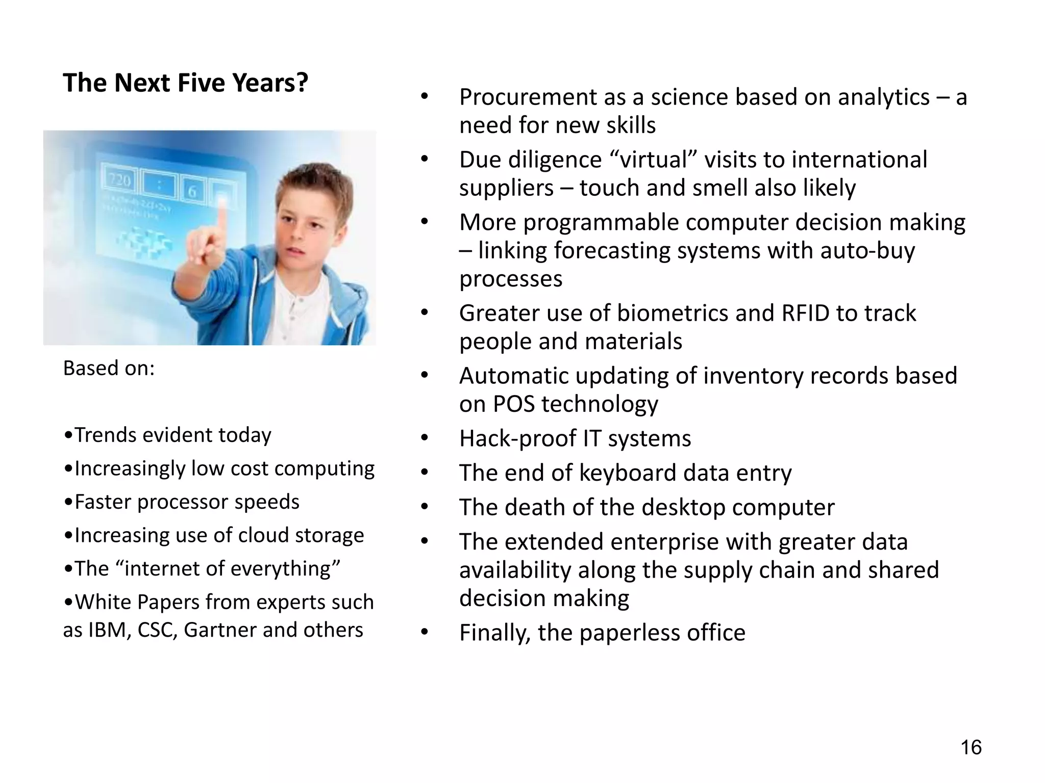 The role of technology in procurement | PPTX