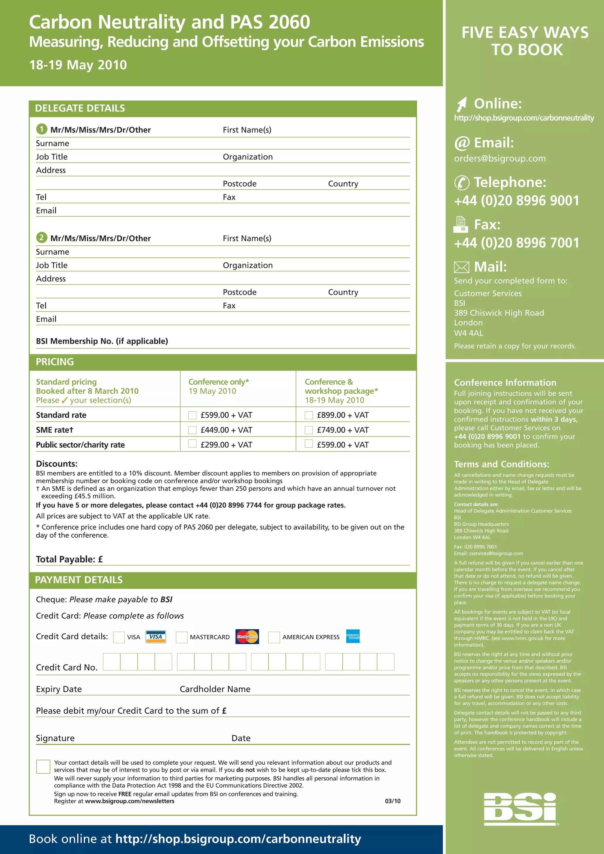 BSI Carbon Neutrality & PAS 2060 Conference & Workshop | PDF