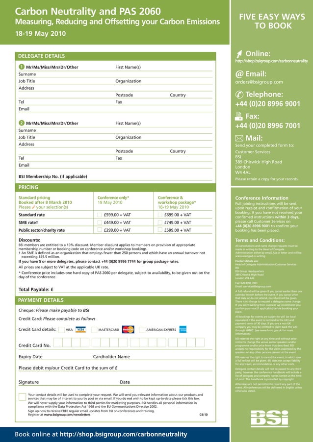BSI Carbon Neutrality & PAS 2060 Conference & Workshop | PDF