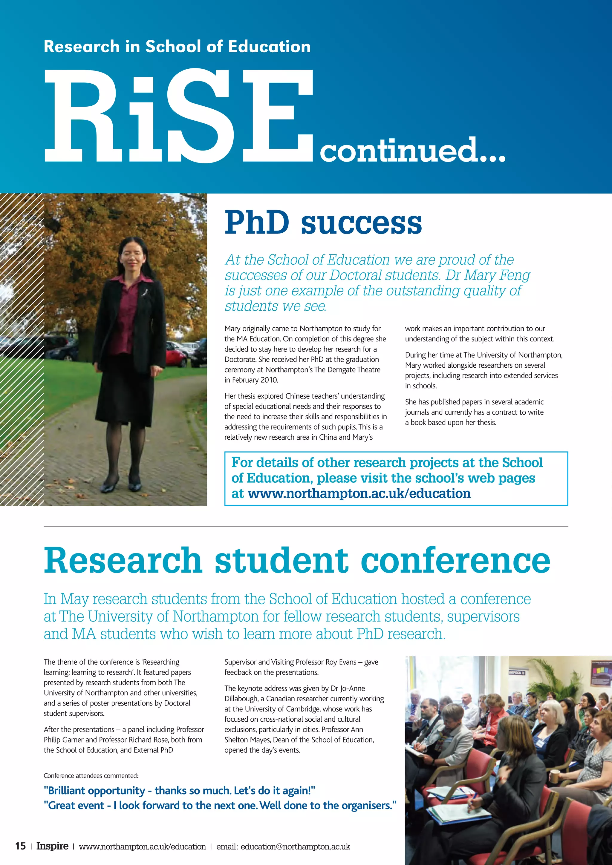 Education Inspire magazine Issue04 | PDF | Professional School | Postgraduate Education