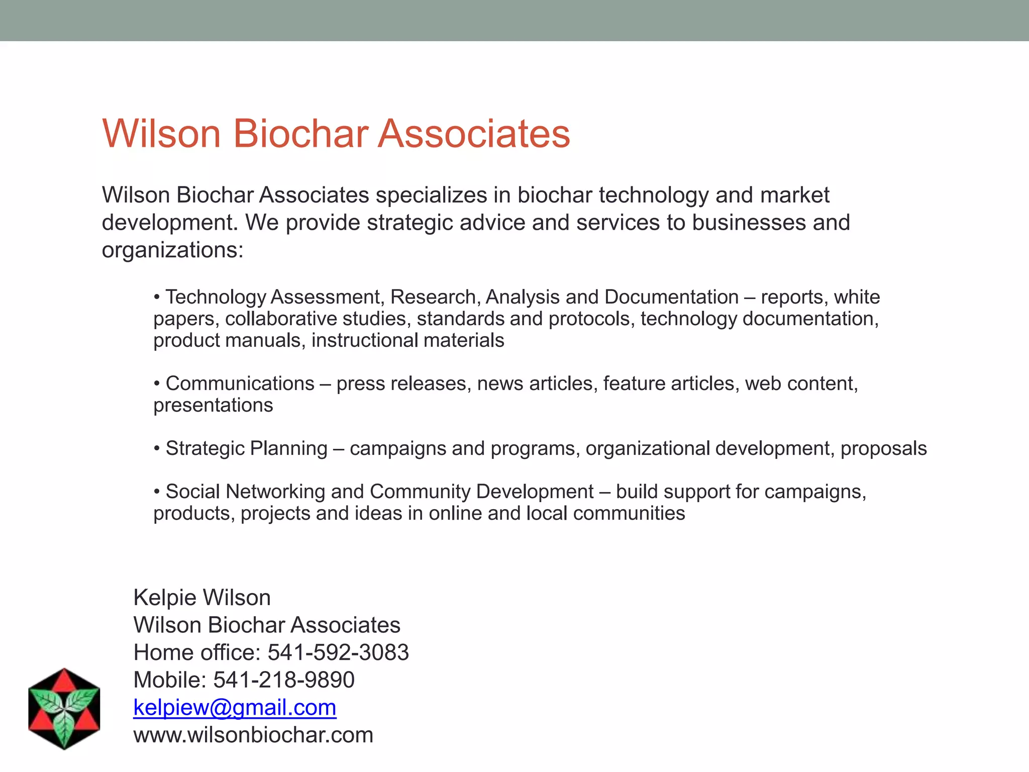 What is Biochar? How Can You Make Money with Biochar? | PPTX