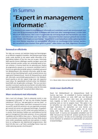Wbb Artikel In Summa Managementinformatie | PDF