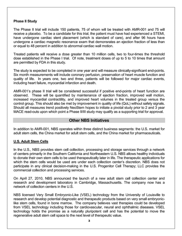 Neostem, Inc. ($NBS) - WBB Securities Report | PDF
