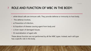 White Blood Cells (WBCs) | PPTX