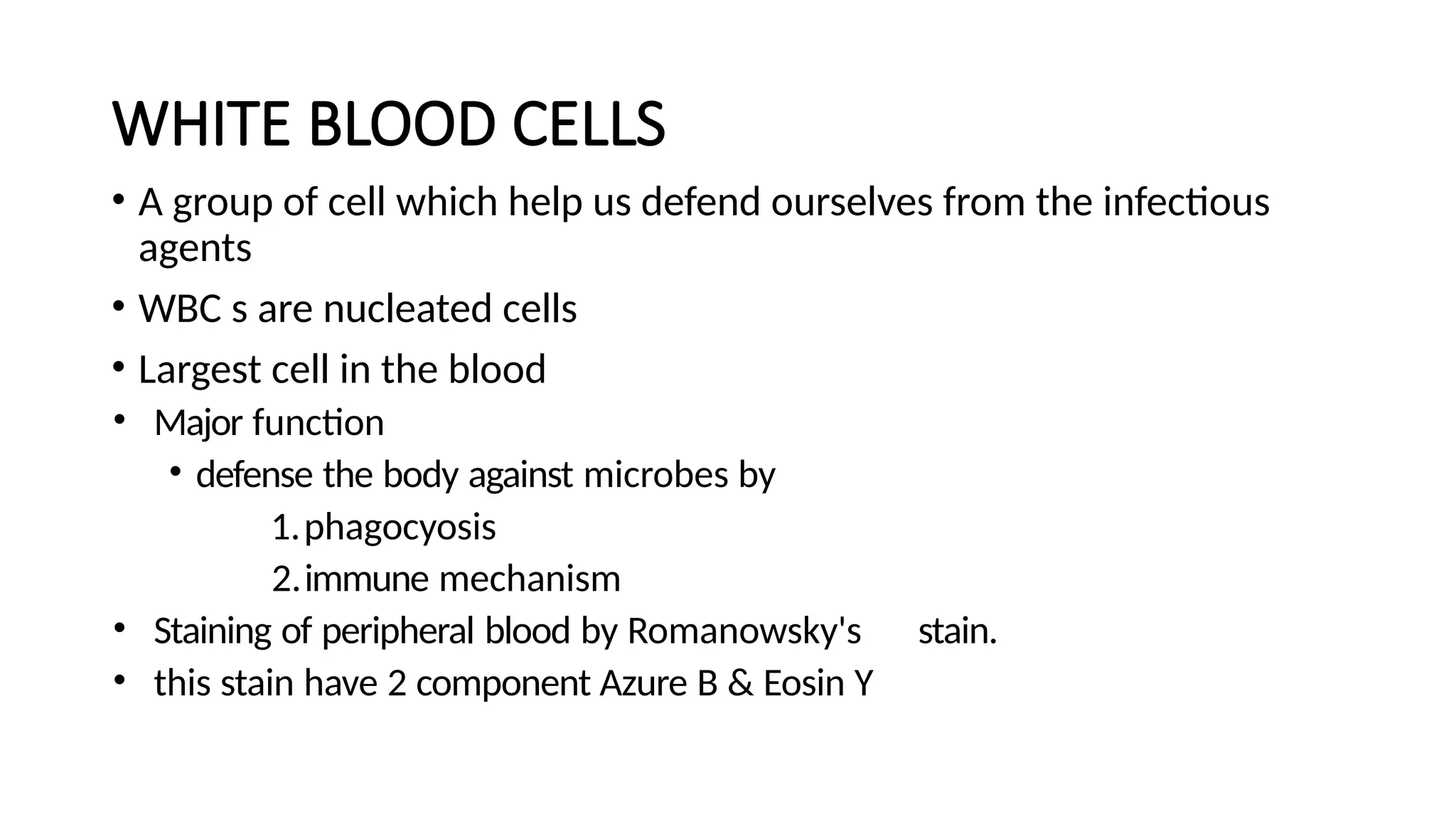 WBCells presentation physiology and anatomy | PPTX