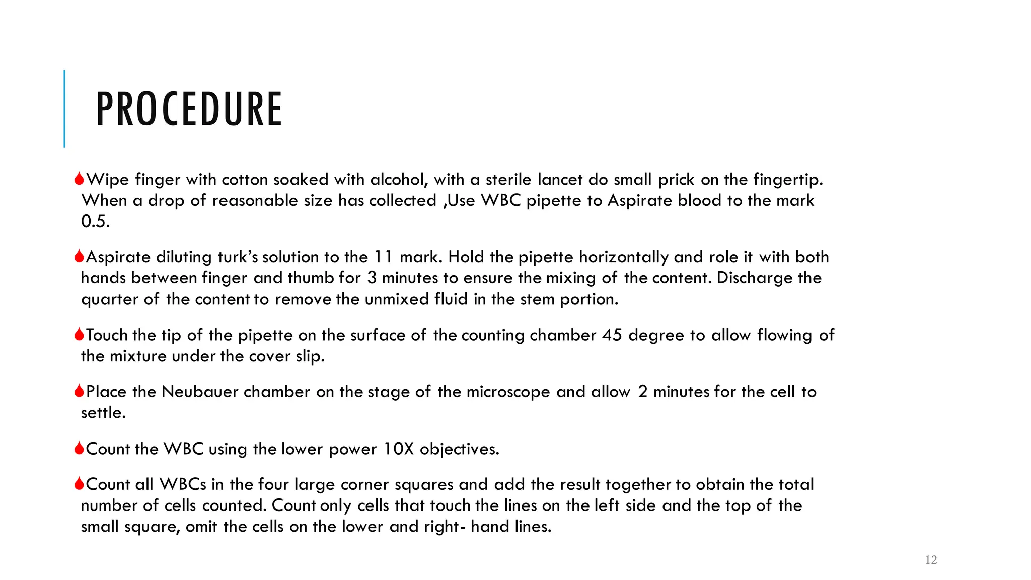 White blood cells physiology counting the white cells | PDF