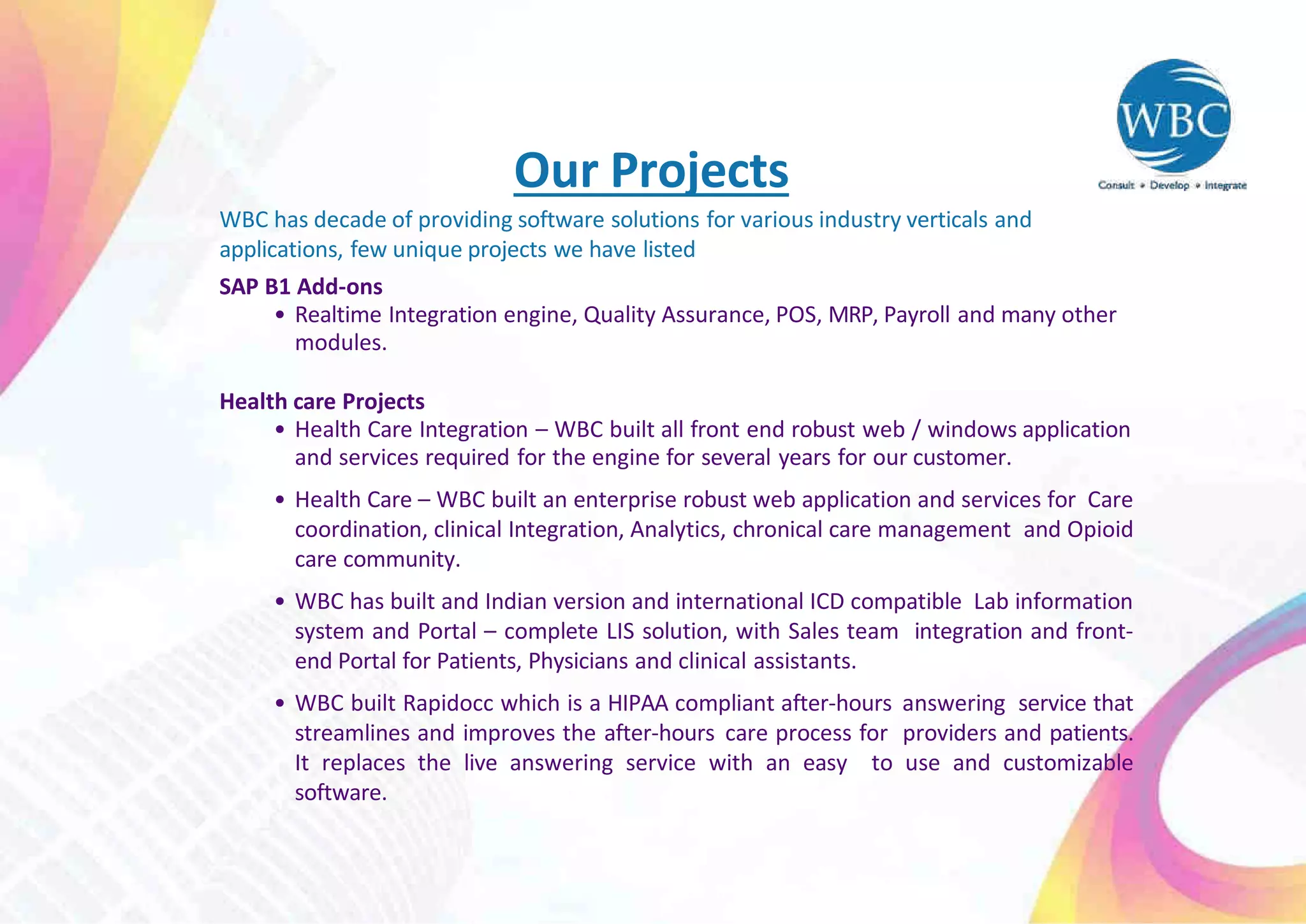 Wbc profile-Software Business Company | WBC Software Lab | Karaikudi | PDF