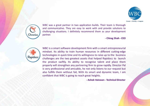 Wbc profile-Software Business Company | WBC Software Lab | Karaikudi | PPT