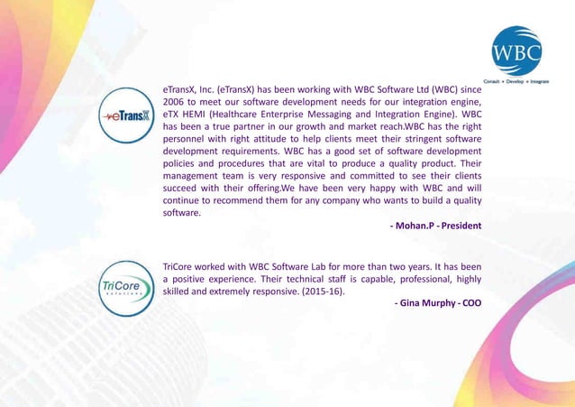 Wbc profile-Software Business Company | WBC Software Lab | Karaikudi | PPT