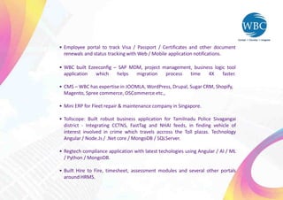 Wbc profile-Software Business Company | WBC Software Lab | Karaikudi | PDF
