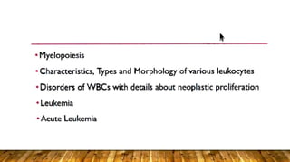 Wbc disorders 1 pathology | PDF | Blood Disorders | Diseases and Conditions
