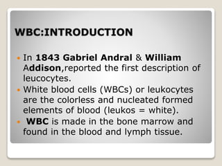 LEUKOPOIESIS (WBC FORMATION) & Its REGULATION with CLINICAL IMPORTANCE ...