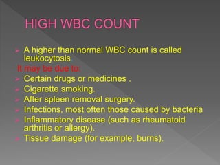 Wbc rbc | PPTX | Blood Disorders | Diseases and Conditions