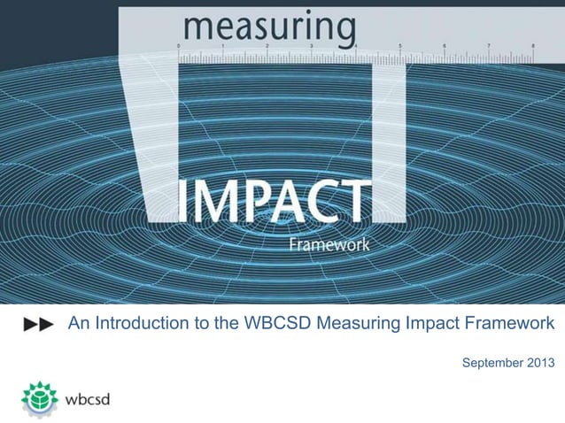 WBCSD Measuring Impact Framework | PPT