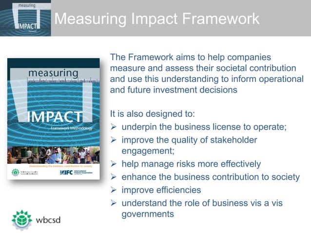 WBCSD Measuring Impact Framework | PPT