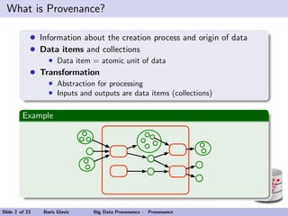 WBDB 2012 - "Big Data Provenance: Challenges and Implications for ...