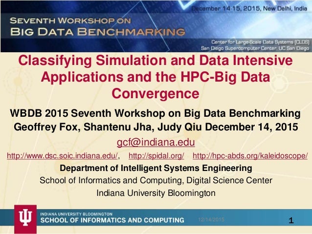 Classifying Simulation And Data Intensive Applications And The Hpc Bi 9704