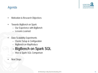WBDB 2015 Performance Evaluation of Spark SQL using BigBench | PPT