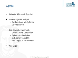 WBDB 2015 Performance Evaluation of Spark SQL using BigBench | PPT