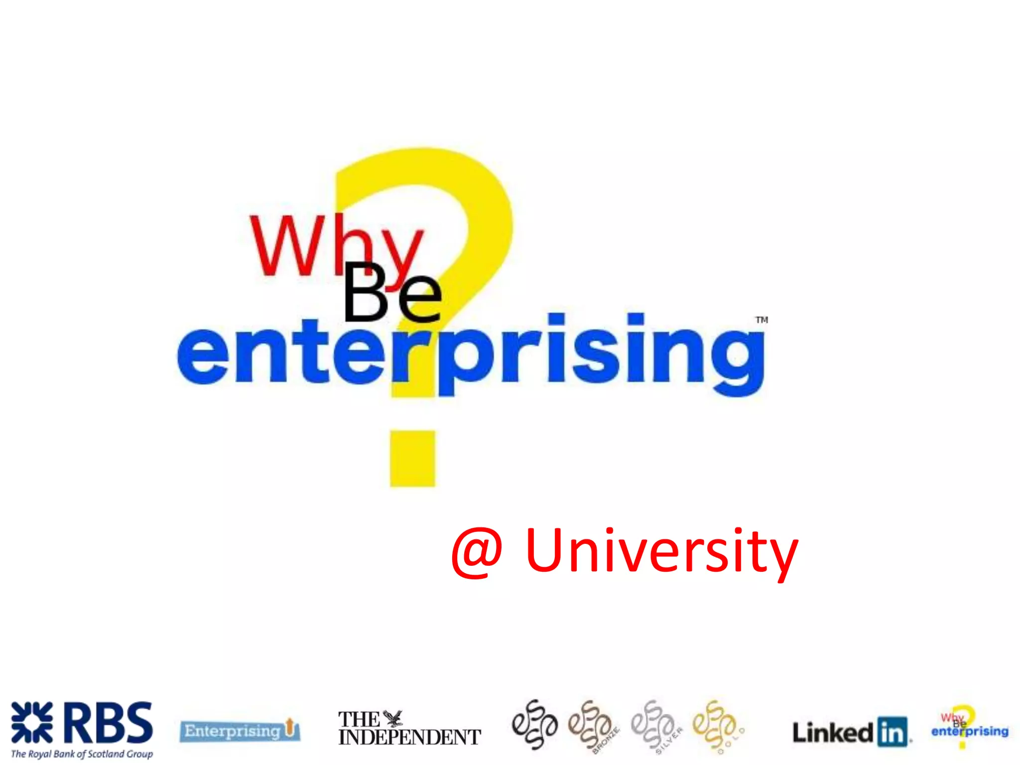 Why Be Enterprising? | PPT
