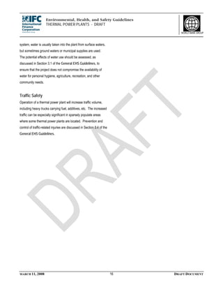 Wbg+Ehs+Guidelines+ +Thermal+Power+Plants+(Draft)+2008 | PDF
