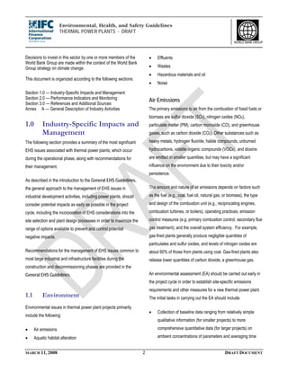 Wbg+Ehs+Guidelines+ +Thermal+Power+Plants+(Draft)+2008 | PDF