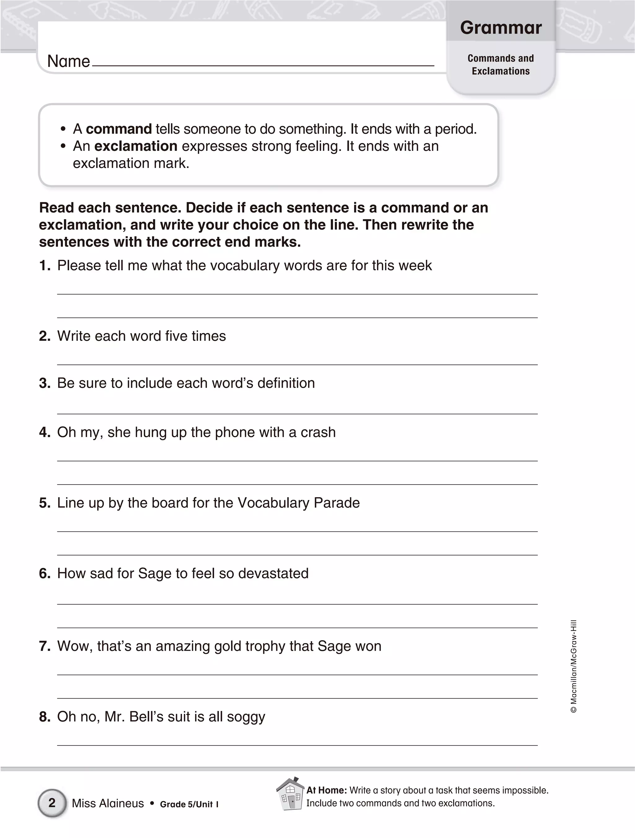 WORKBOOK ENGLISH GRADE 5 | PDF