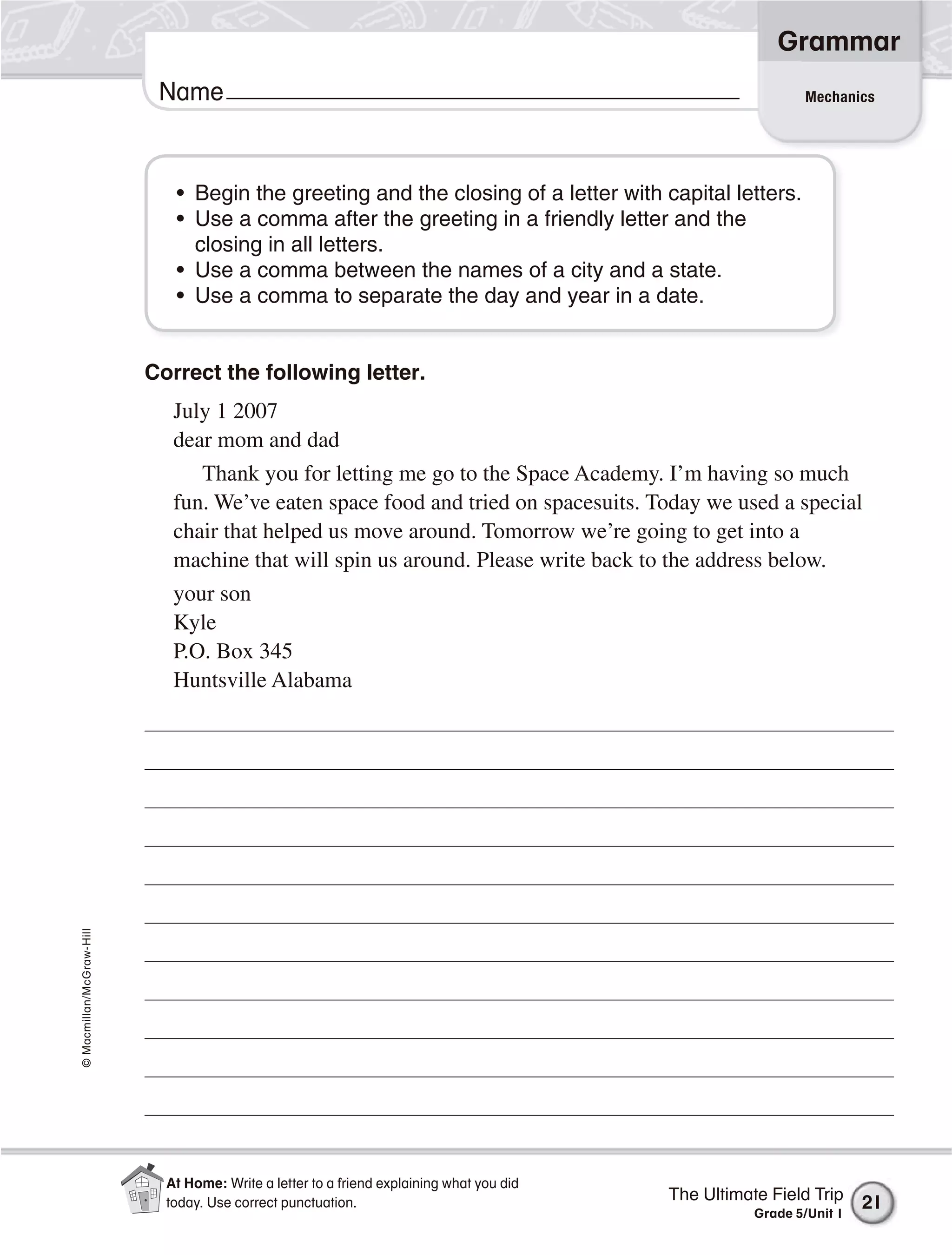 WORKBOOK ENGLISH GRADE 5 | PDF