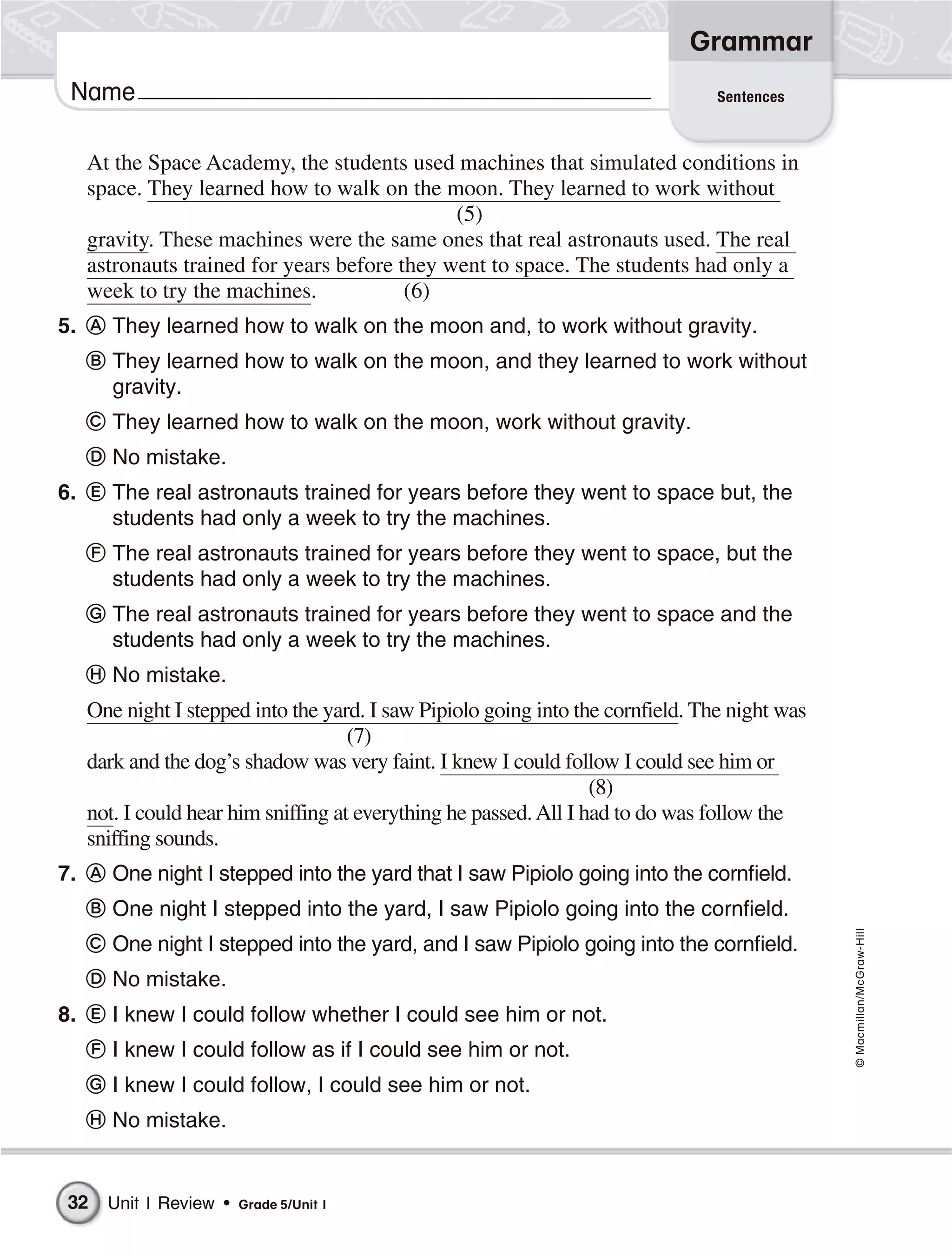 WORKBOOK ENGLISH GRADE 5 | PDF