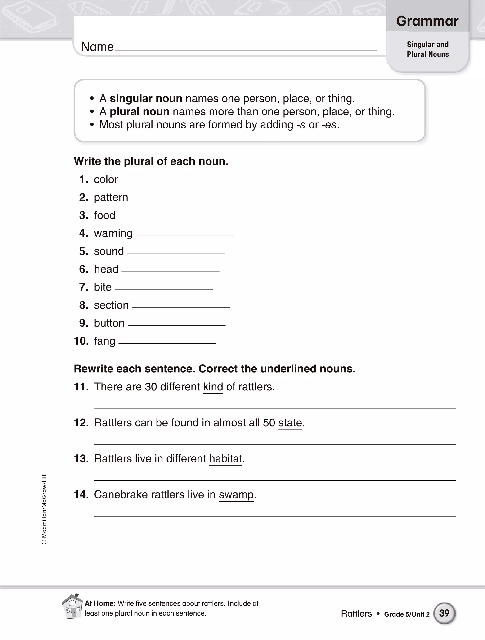 WORKBOOK ENGLISH GRADE 5 | PDF