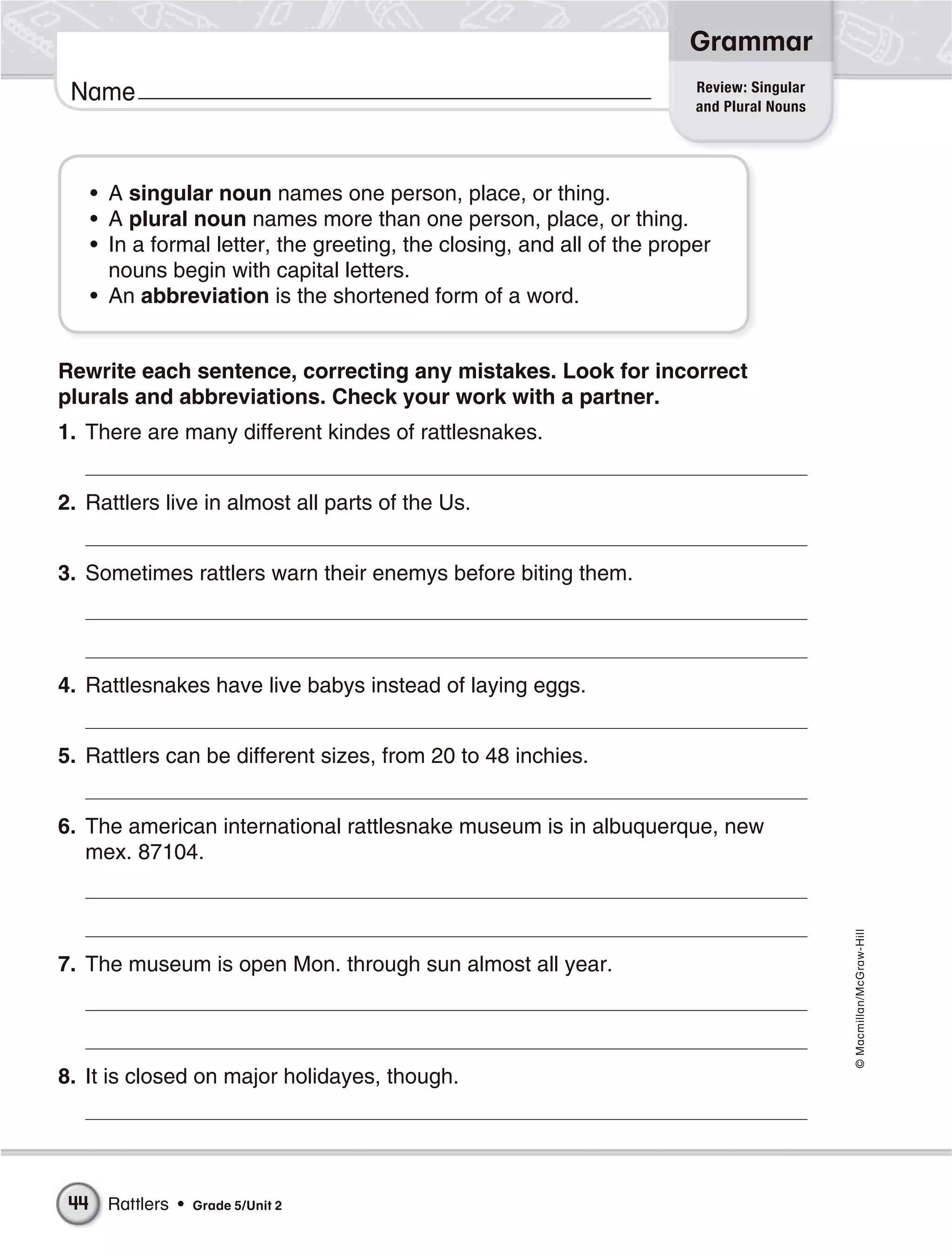 WORKBOOK ENGLISH GRADE 5 | PDF