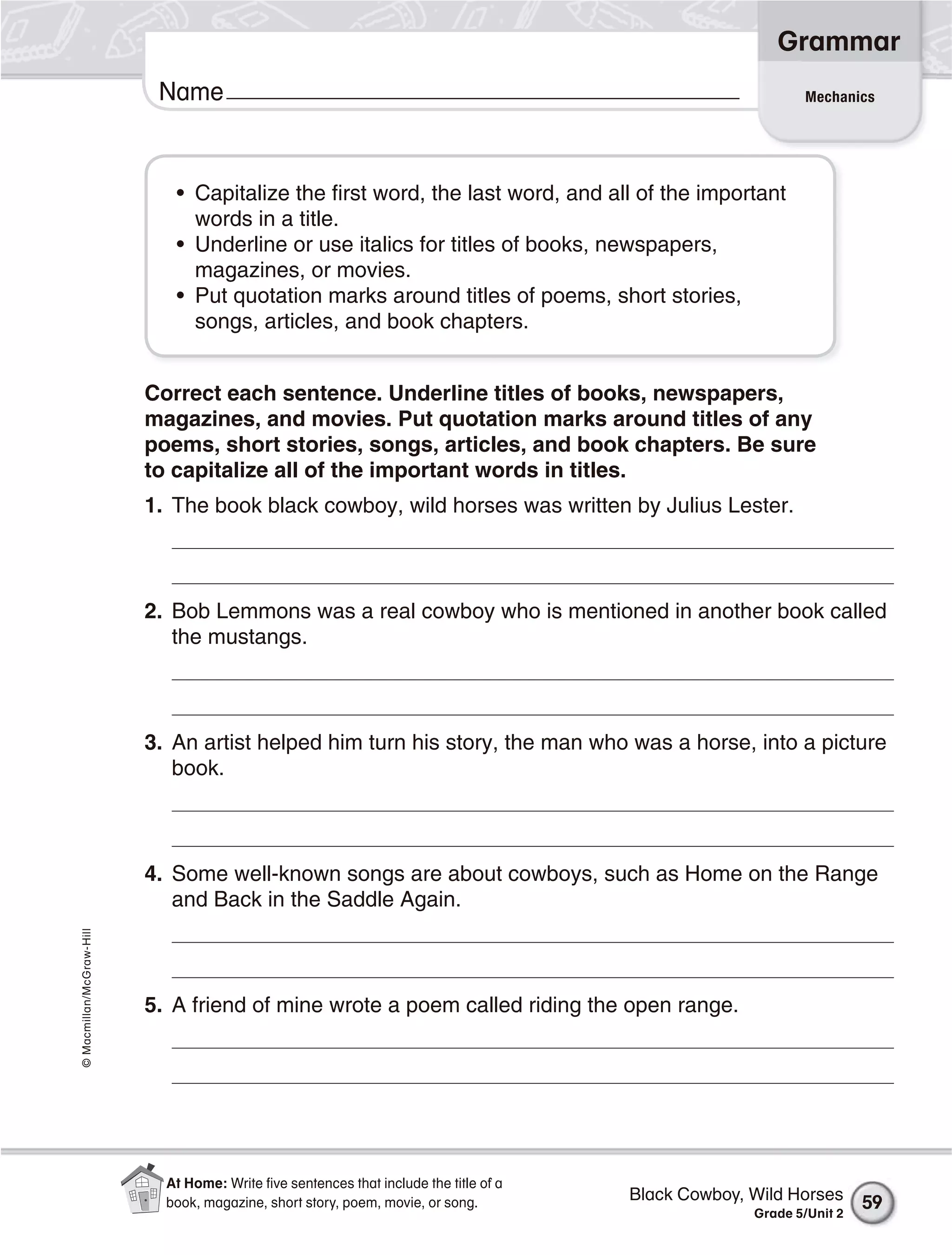 WORKBOOK ENGLISH GRADE 5 | PDF
