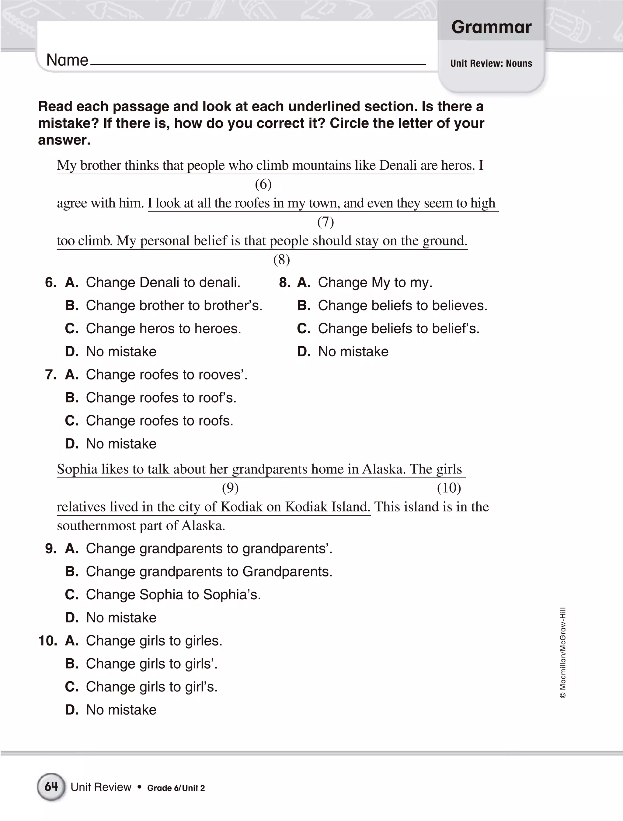 WORKBOOK ENGLISH GRADE 6 | PDF