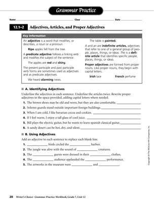 WORK BOOK IN ENGLISH grammar 7 | PDF