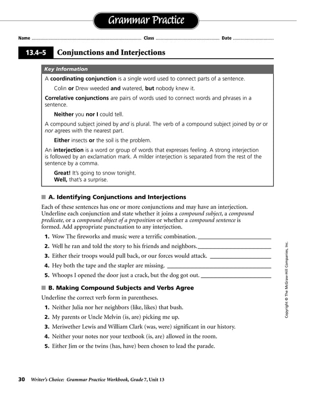 WORK BOOK IN ENGLISH grammar 7 | PDF