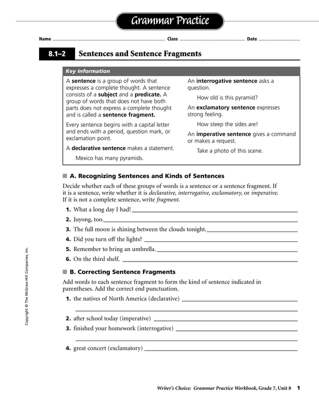 WORK BOOK IN ENGLISH grammar 7 | PDF