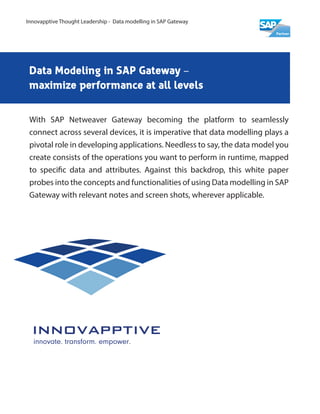 Data Modeling in SAP Gateway – maximize performance at all levels | PDF ...