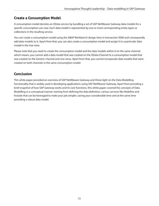 Data Modeling in SAP Gateway – maximize performance at all levels | PDF | Databases | Computer ...