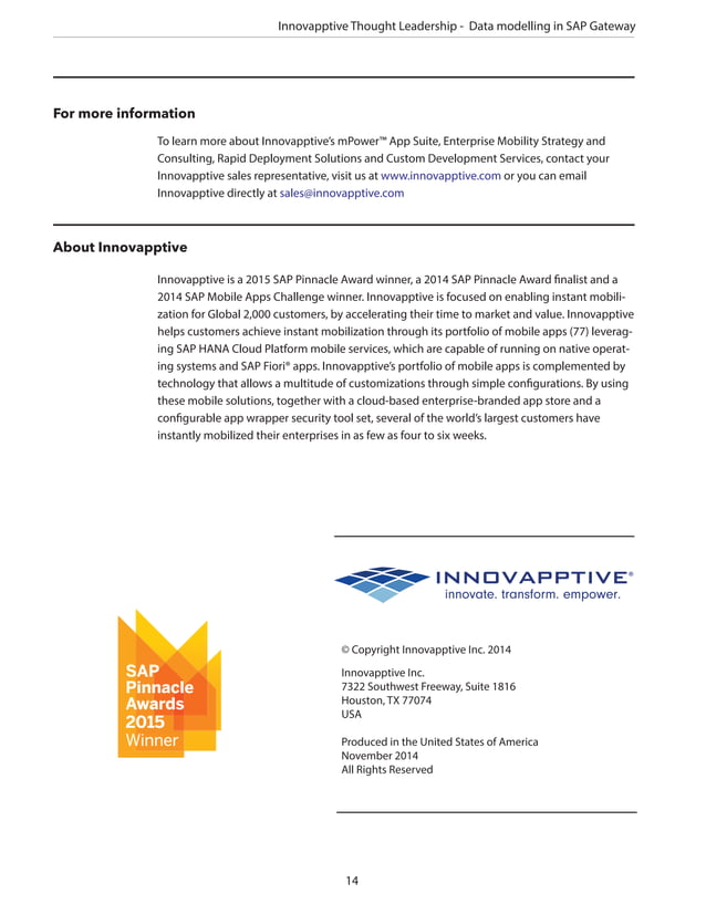 Data Modeling in SAP Gateway – maximize performance at all levels | PDF
