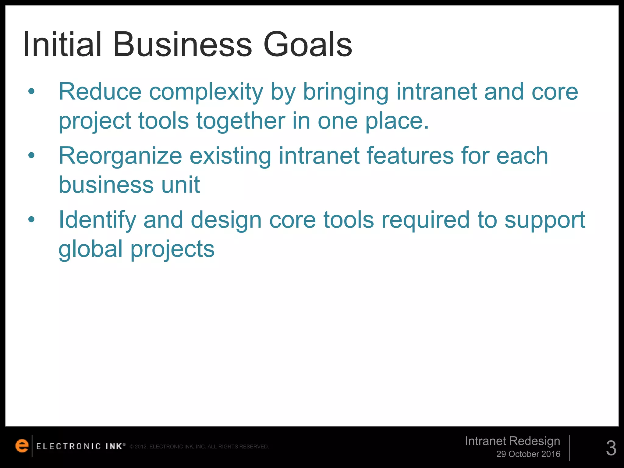 Intranet Strategy and Design Presentation | PPTX