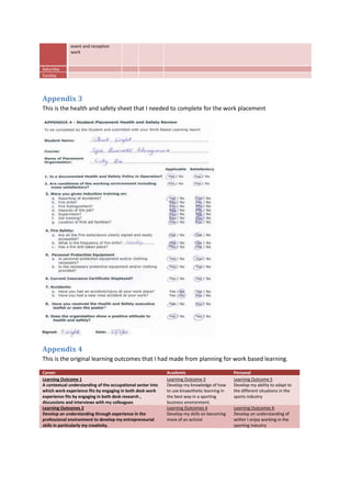 Work Based Learning | DOCX