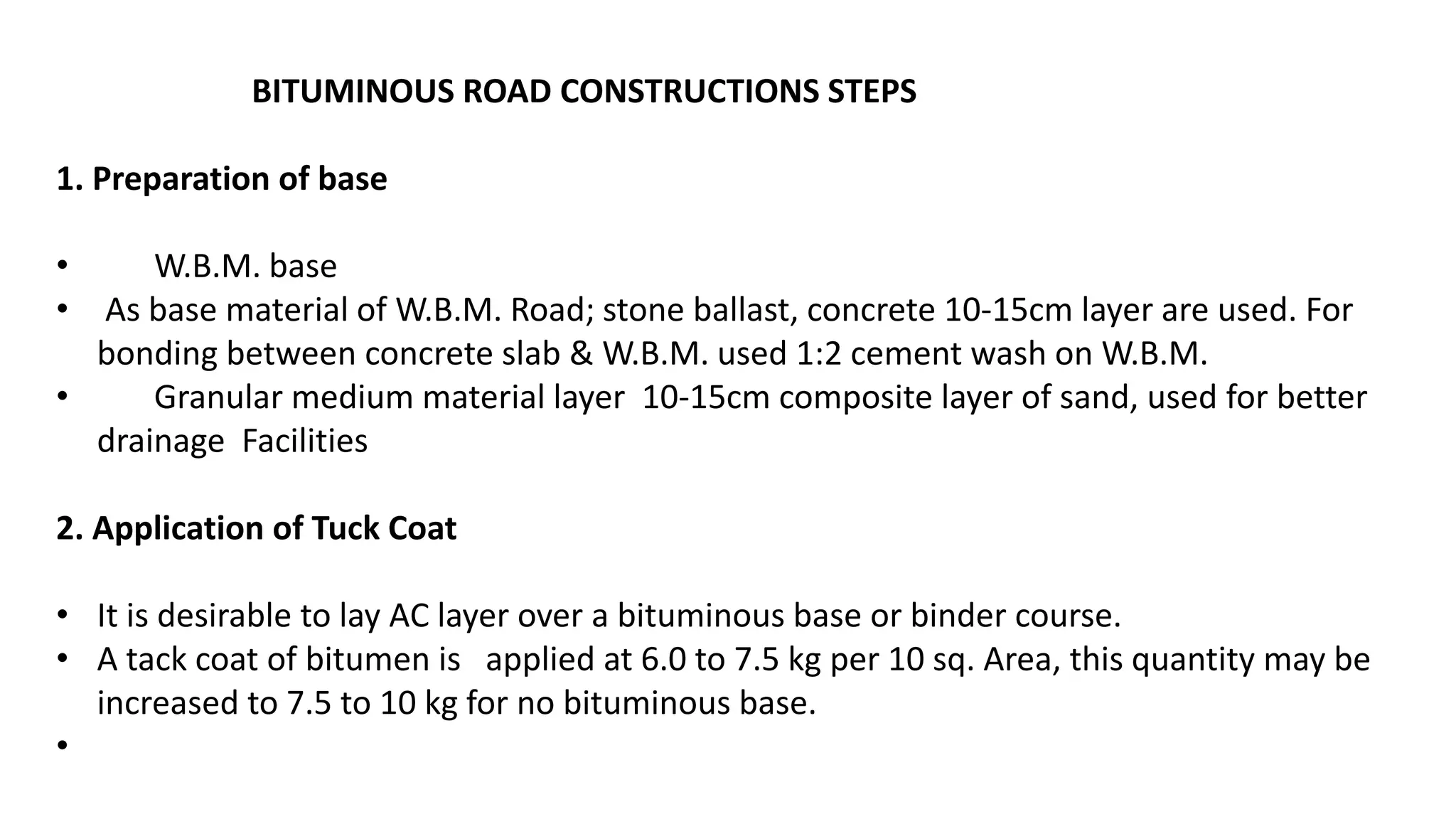 Water Bound Macadam Road Pptx