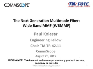 The Next Generation Multimode Fiber: Wide Bandwidth MMF | PPT