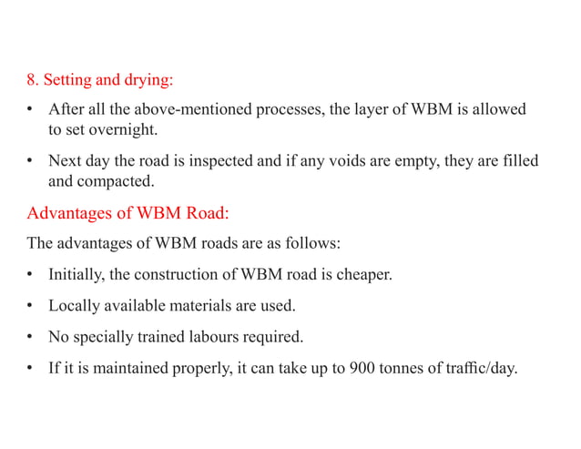 Construction of Water Bound Macadam (WBM) roads | PDF