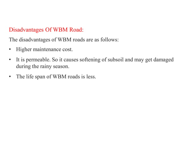 Construction of Water Bound Macadam (WBM) roads | PDF